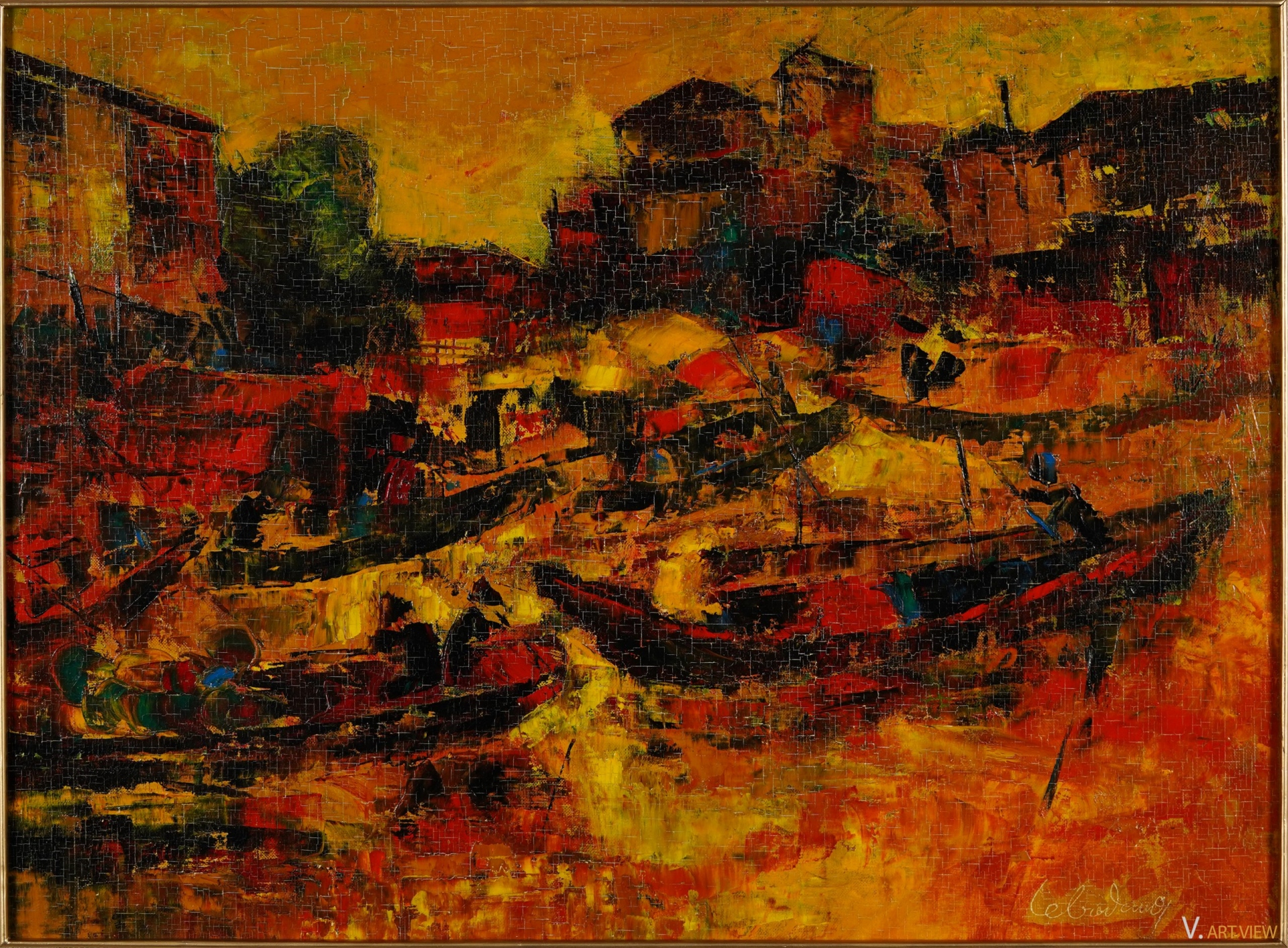 ABOUT THE OIL PAINTING “HOI AN WATERFRONT” * OF ARTIST LE BA DANG ...