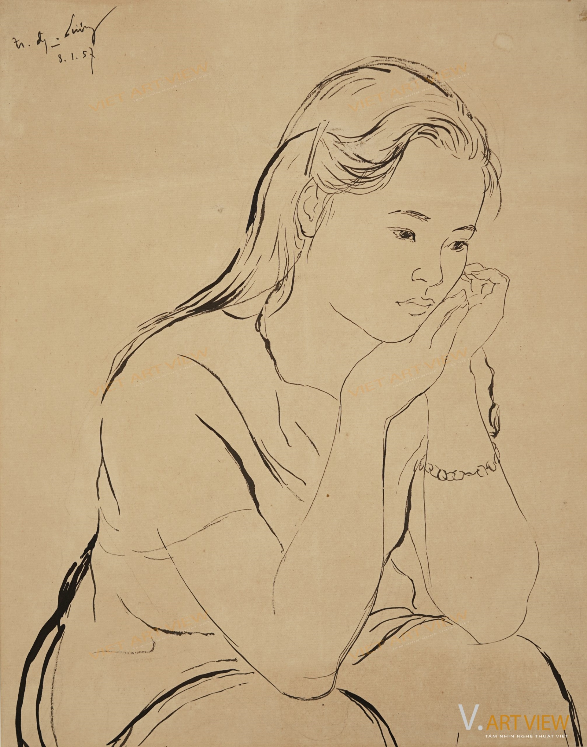 THE DRAWINGS OF YOUNG WOMEN BY TRẦN ĐÔNG LƯƠNG - Viet Art View